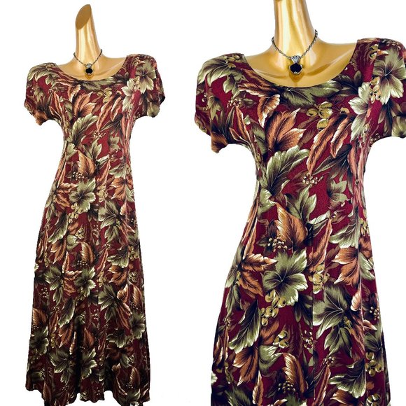 Vintage | Dresses | Vintage 9s Floral Grunge Dress Boho Cottagecore ...